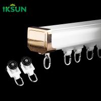China Aluminum Ceiling Mounted Curtain Track Double Curtain Rails For Household for sale