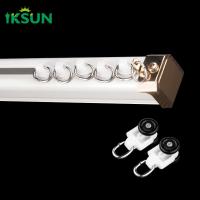 China Custom Aluminum Curtain Rail Manual Black Curtain Track for sale
