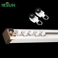China Custom Aluminum Curtain Rail Manual Black Curtain Track for sale