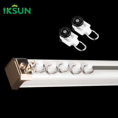 China Custom Aluminum Curtain Rail Manual Black Curtain Track for sale