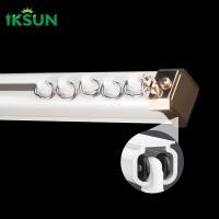 China Side Ceiling Curtain Slide Rail Single And Double Pole Thickened Aluminum Alloy Track For Living Room for sale