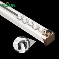 China Hotel Hospital Aluminium Curtain Track Metal Ceiling Mount Double Curtain Rail for sale