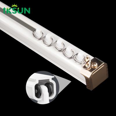 China Hotel Hospital Aluminium Curtain Track Metal Ceiling Mount Double Curtain Rail for sale
