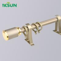 China Factory Modern Roman Rods And Rails Accessories Crystal Head Single 1.2mm Curtain Rod Pole Set for sale