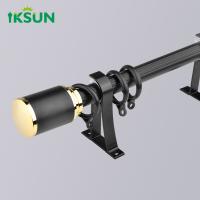 China Factory Modern Roman Rods And Rails Accessories Crystal Head Single 1.2mm Curtain Rod Pole Set for sale