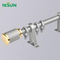China Modern Fitting Room Decor Window Grommet Gold Curtains Rods Set 28mm Double Metal Aluminum Alloy Curtain Pole for sale