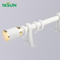 China Modern Fitting Room Decor Window Grommet Gold Curtains Rods Set 28mm Double Metal Aluminum Alloy Curtain Pole for sale