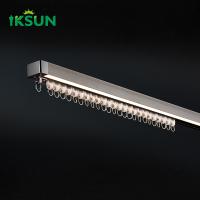 China Heavy Duty Aluminium Curtain Accessories Curtain Rail Track With LED Light for sale
