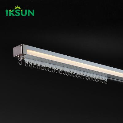 China New LED Light  Aluminium LED Curtain Track  Living Room Background Wall Light Track Kit for sale