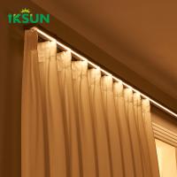 China Industrial Tracklight Curtain Rail System Aluminium Led Light Track For Living Dorm Room for sale