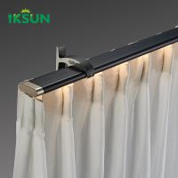 China Electrophoresis LED Light Curtain Track Flexible Silent Hidden Curved Curtain Rail For Hotel Room Divider for sale