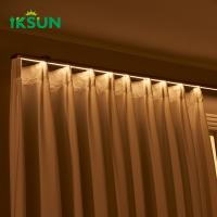 China Electrophoresis LED Light Curtain Track Flexible Silent Hidden Curved Curtain Rail For Hotel Room Divider for sale