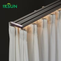 China Factory Light Curtain Track  Double Ceiling  Mounted Led Curtain Rail for sale