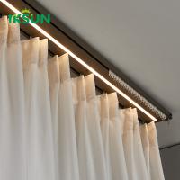 China Custom High Quality Aluminum Double Lighting Curtain Track System Accessories for sale