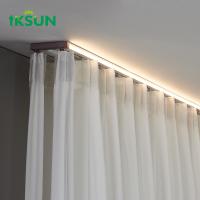 China New Design Ceiling Mounted Curtains Track With LED Lighting  Light Track Kit  For Outdoor Room Divider for sale