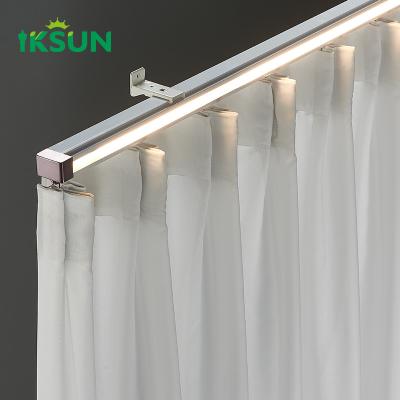 China Durable Linear Light Strip Curtain Track Aluminum Led Lighting System  For Bay Window for sale