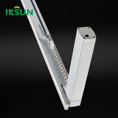 China Customize  Electrophoresis LED Electric Curtain Track Light  Linear  Recessed Silent Window Treatment for sale