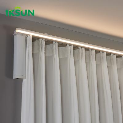 China Modern Smart LED Curtain Track Aluminum Flexible Slide  Linear Tracklight Rail System for sale