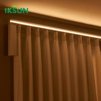 China Customize Aluminum  Smart Led Lighting Curtain Track Recessed  Curtain Rail   For Stage for sale