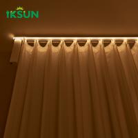 China Durable LED Light Strip Electric Track System  Aluminum Hidden Curtain Rail  For Resturant for sale
