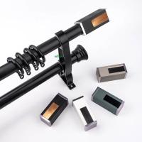 China Contemporary Classical Roma Pole Aluminium Wall Mout Curtain Rods Set For Home for sale