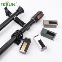 China Aluminum Curtain Rods Classic Roman Rod Curtain Rods Set With Brackets For Windows for sale