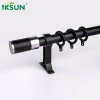 China New Smooth Mute Curtain Rods Aluminum Roman Rods And Rails Accessories for sale
