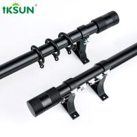China Manufacturer  Aluminum Alloy Roman Rod Custom Material Window Curtain Poles  For Windows for sale
