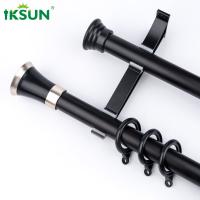 China Extendable Curtain Pole Decorative Wall Mouted Curtain Rods Set For Home Decoration for sale