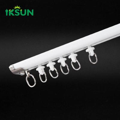 China Hot Sale Window Electrophoresis Ultra Thin Track Ceiling Mounted Aluminium Curtain Track for sale