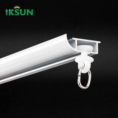 China Strong Load-Bearing Force  Bendable Track Sliding Aluminum Blind Curtain Track For inner opening windows for sale