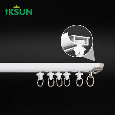 China Fast Fit Window Ultra Thin Track  Bendable Track Optional Curtain Rail For Home for sale