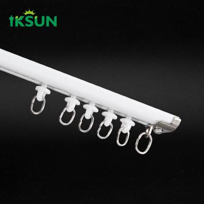 China Top Quality Aluminium Window Curved Rail Ceiling Mounted Curtain Track For Office for sale