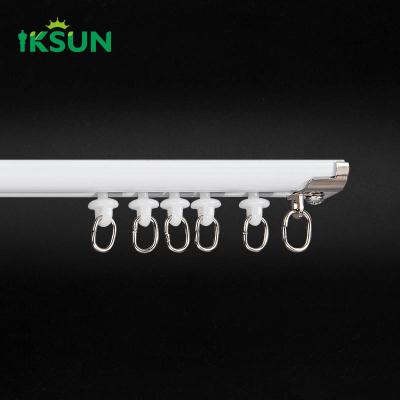 China Unique Design No Drilling Curved Rail Aluminium Curtain Track With Accessories For Household for sale
