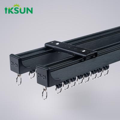 China Hot Sale Simple Design Curtain Track Aluminium Hanging Single And Double Curtain Rail For Living Dorm Room for sale
