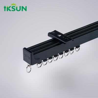 China Popular Primary Aluminium Curtain Rail Recessed Double  Curtain Track System For Bathroom for sale