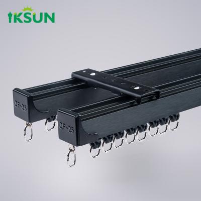 China Long-Lasting Luster Curtain Rail Single Aluminium Curtain Track For Convenient Installation With Mute Strip for sale