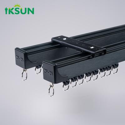 China Abrasion Resistant New Design Ceiling Mouted Curtain Track Durable Curtain Rail For Home Decoration for sale