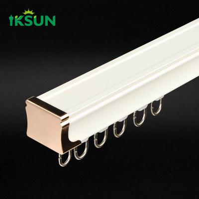 China Easy Assembled Hanging Curtain Rail Heavy Duty Good Impact Absorption Curtain Track For Bathroom for sale