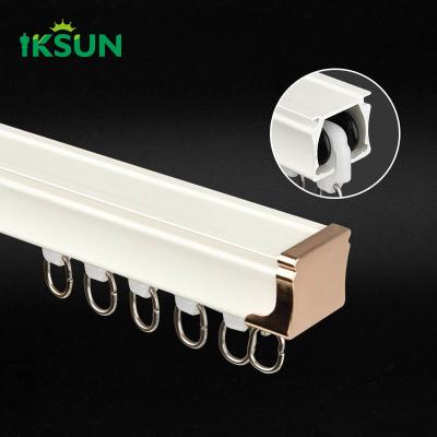 China Not Fade Recessed Curtain Track Selectable Curtain Rail With Silent Strip For  Living Dorm Room for sale