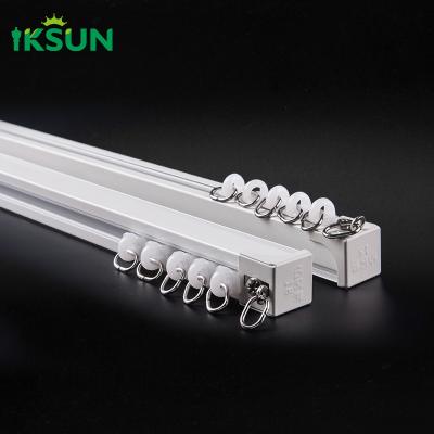 China Modern Invisible Design Curtain Track Double Curtain Mute Rail Track Multiple Colors Bracket for sale