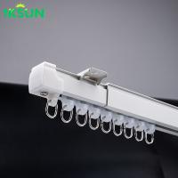 China Ivory White Double Telescopic Curtain Track S Fold DIY Extendable for sale