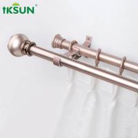 China Simple Style Rose Gold Wall Installaiton 28mm Bedroom Decor Aluminium Curtain Rod for sale