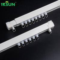 China 1m Adjustable White Aluminium Curtain Track Telescopic With Powder Coating for sale