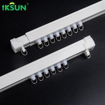 China 1m Adjustable White Aluminium Curtain Track Telescopic With Powder Coating for sale