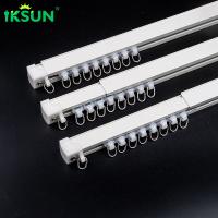 China 1m Adjustable White Aluminium Curtain Track Telescopic With Powder Coating for sale
