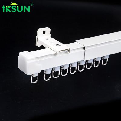 China 1mm Heavy Duty Metal Telescopic Curtain Track Stretchable With Electrophoresis for sale