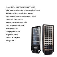 China ABS Material Solar Motion Sensor Waterproof Security Yard IP68 All In One Led Street Light for sale