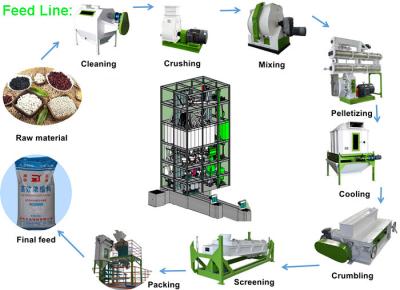 China Industrial Feed Pellet Production Line - 3-5 Ton/Hour Capacity Chicken Feed Making Machine for sale