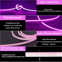 China Pink Cover LED Neon Flex Strip Silica Gel Cuttable Neon Lights IP65 for sale